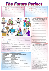 Grammar: Future Perfect Worksheet - My Teacher